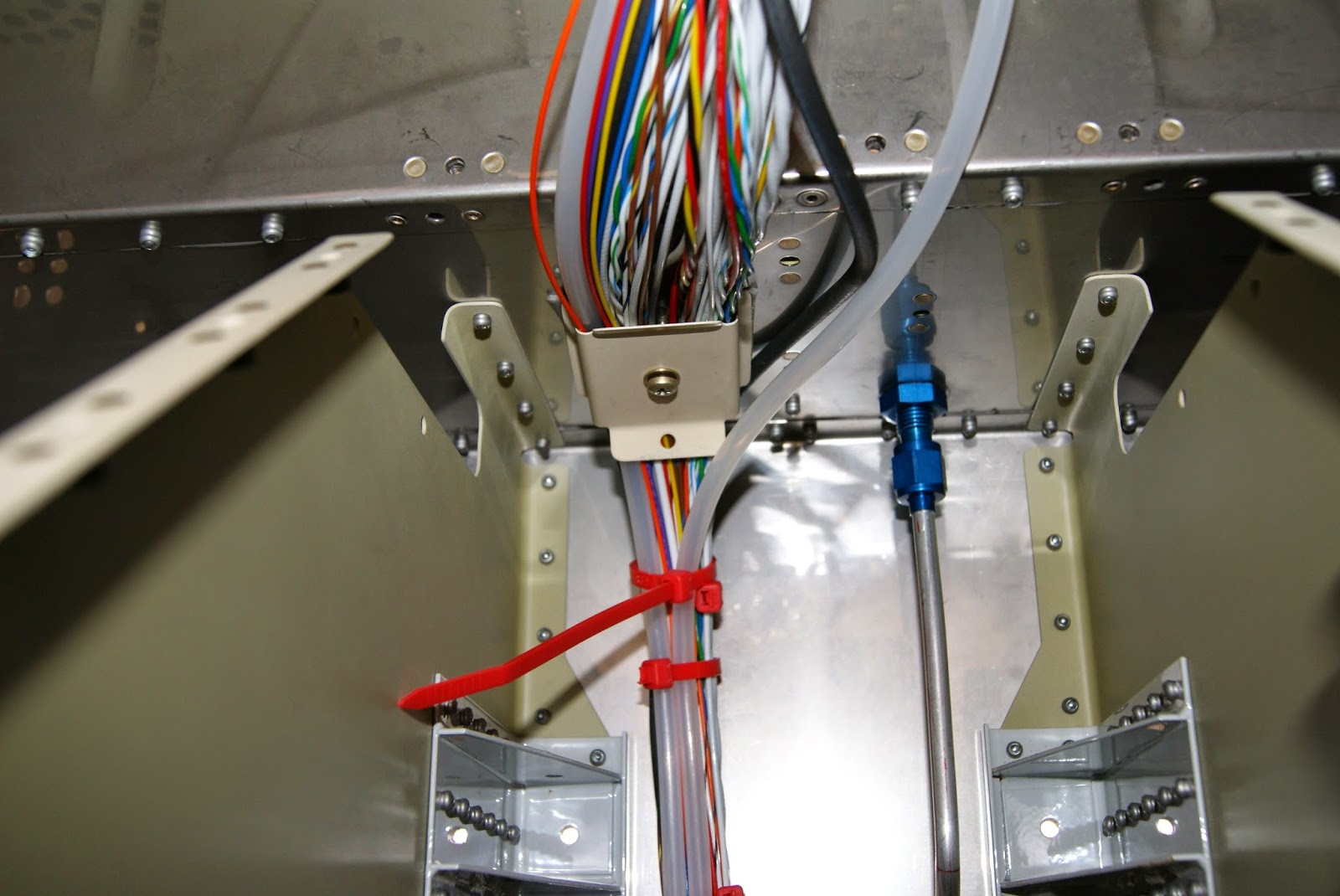 DOG Aviation John's RV-12 Blog: Wire Dressing In Rudder Pedal Area ...