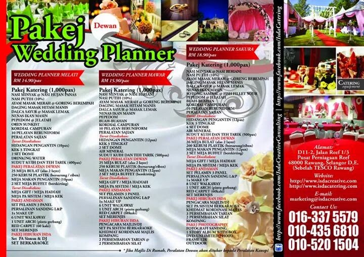 Pakej Katering Perkahwinan ~ ISDA Catering & Wedding Planner (002097080-D)