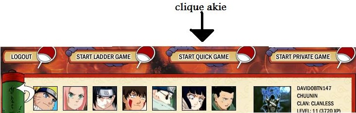aprenda a jogar naruto arena: Como lutar