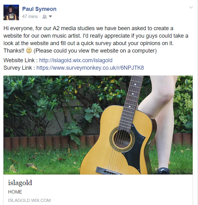 Paul Symeon 9218 - A2 Media G324 Research and Planning