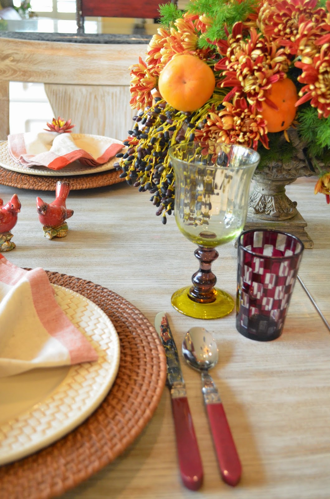 Entertaining From an Ethnic Indian Kitchen: Fall tablescape