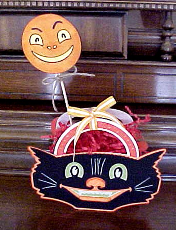 Paper Craft Creations: Vintage Halloween Black Cat Bucket