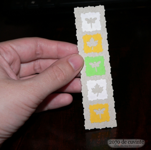 Semn de carte din hartie reciclata perforata