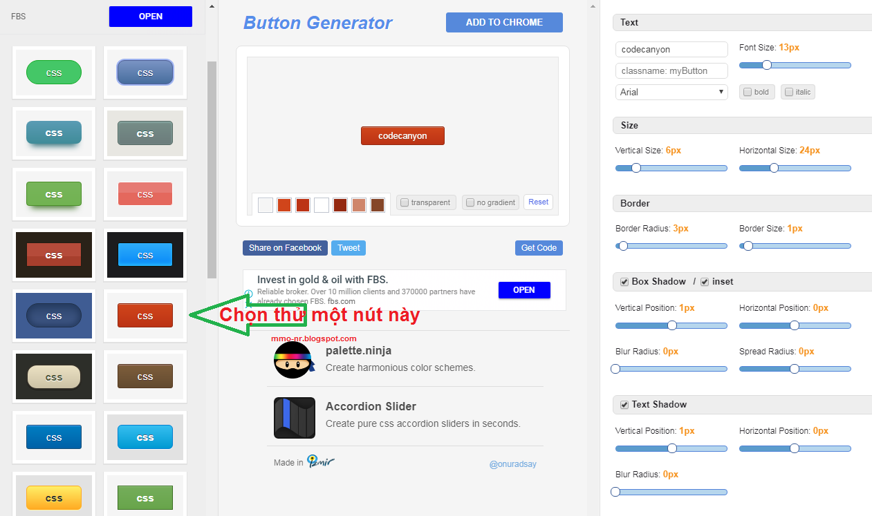 Kỹ thuật tạo Nút cho bài viết trên web và blogspot - tùy chỉnh không ...