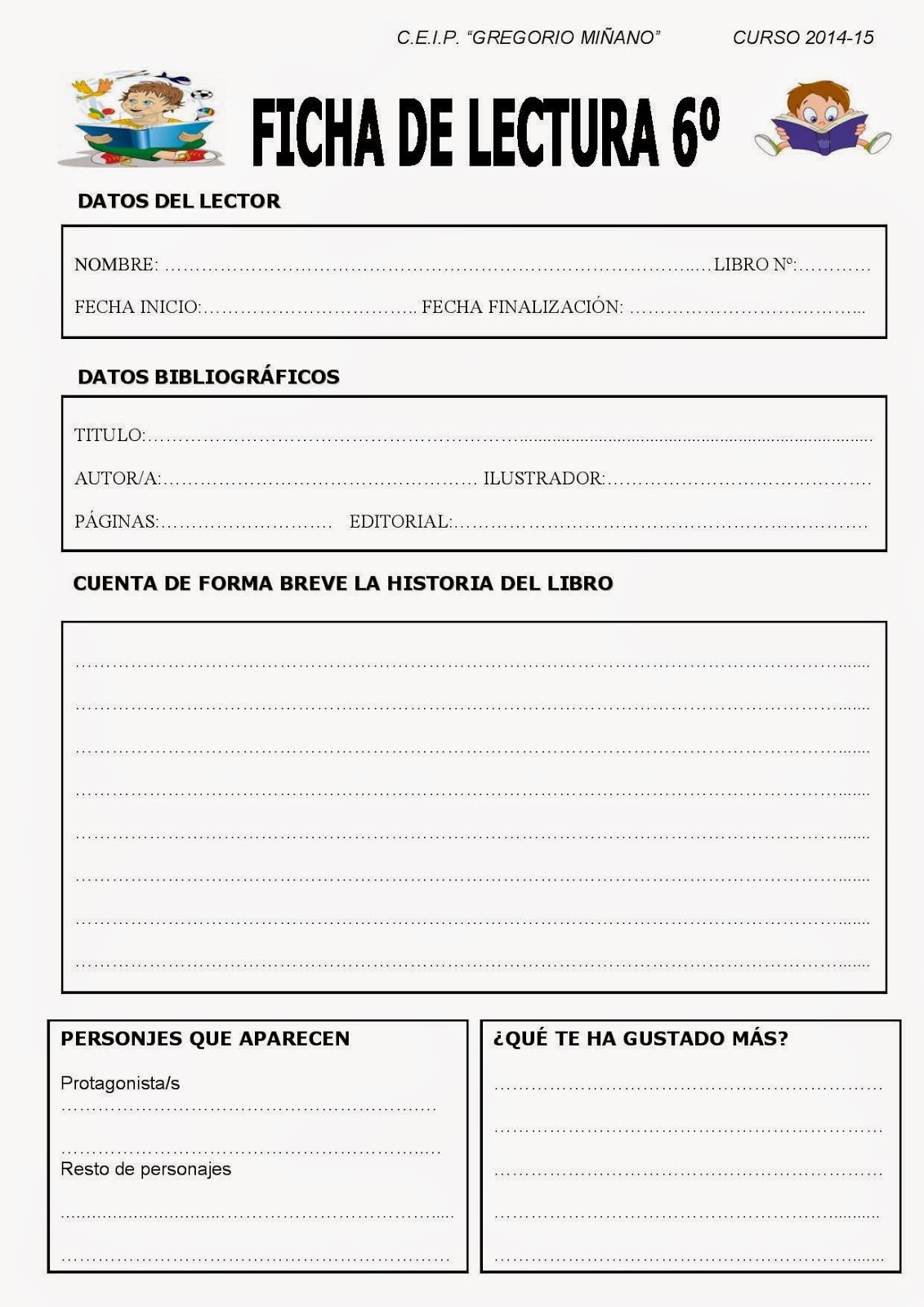 MAESTRO MANUEL ILLÁN Y ALUMN@S DE 6º C.E.I.P "GREGORIO MIÑANO": FICHA ...