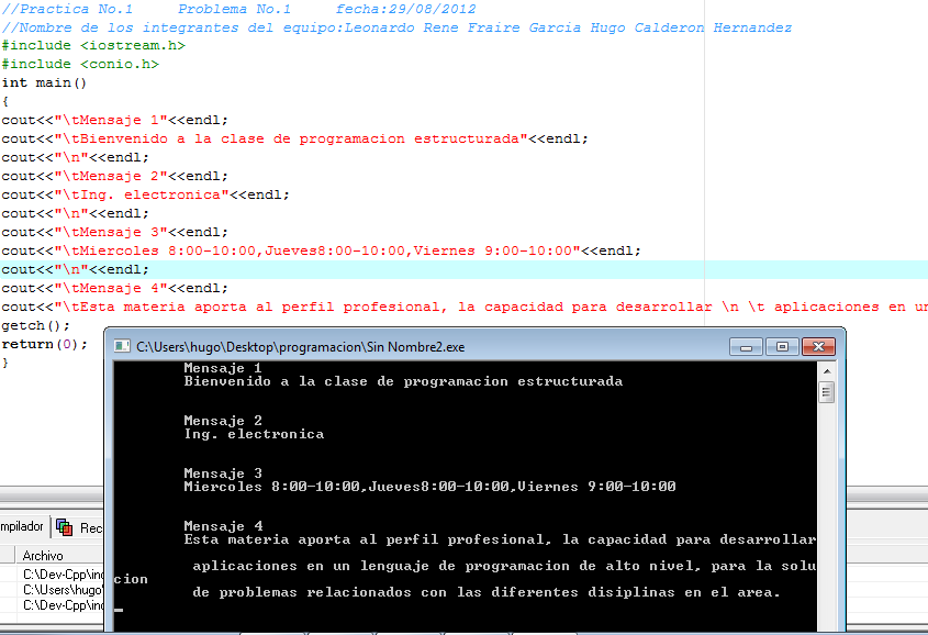 Programación Estructurada : unidad 1