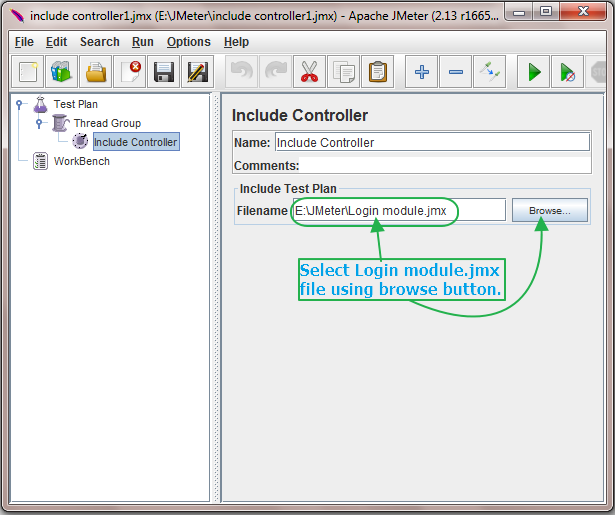 Jmeter Include Controller Example