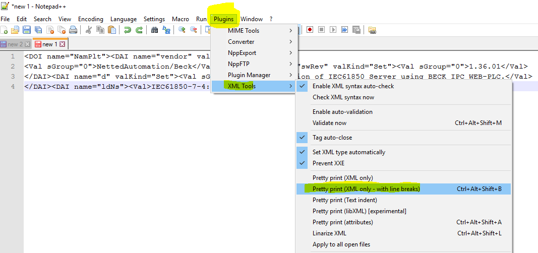 News on IEC 61850 and related Standards: XML Documents and Pretty Print ...