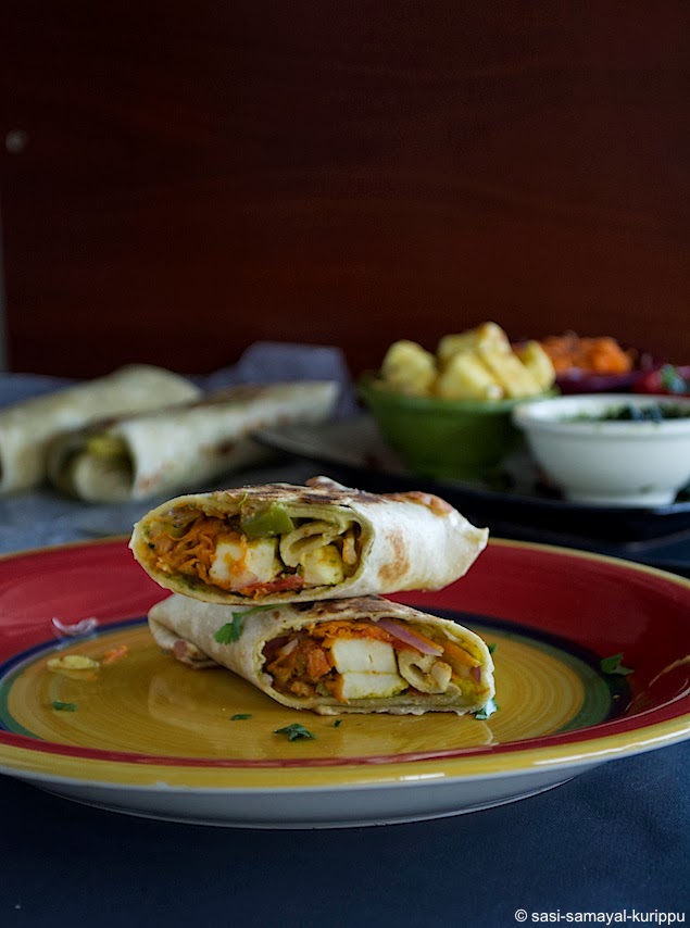 SASI'S KITCHEN: Paneer Tikka Kati Rolls