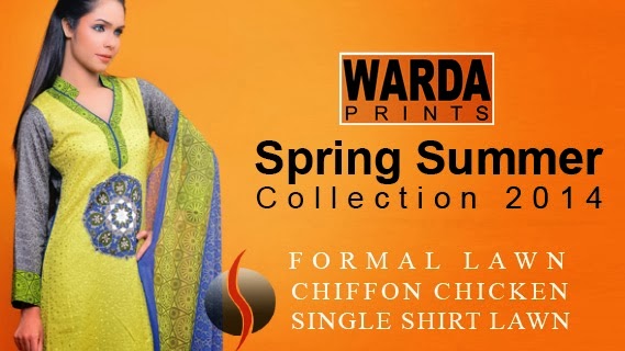 Warda Single Shirt Lawn Designer Embroidered Dresses | Warda Spring ...