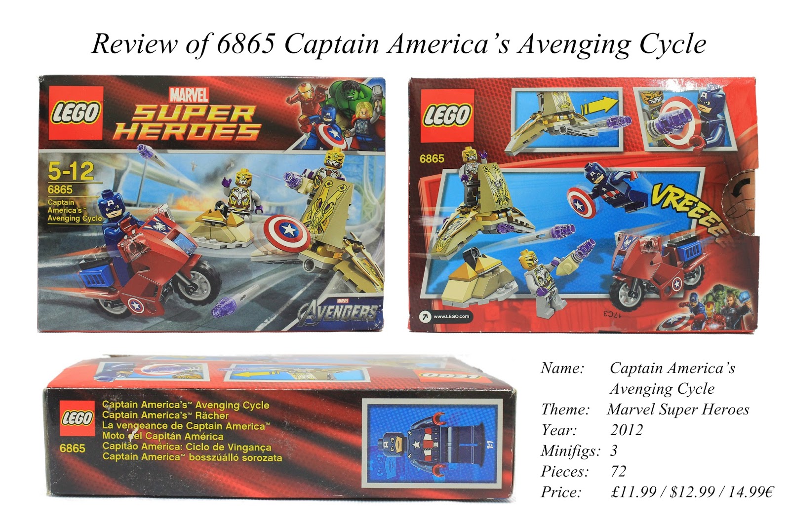 Review of 6865 Captain America's Avenging Cycle - Lego Reviews