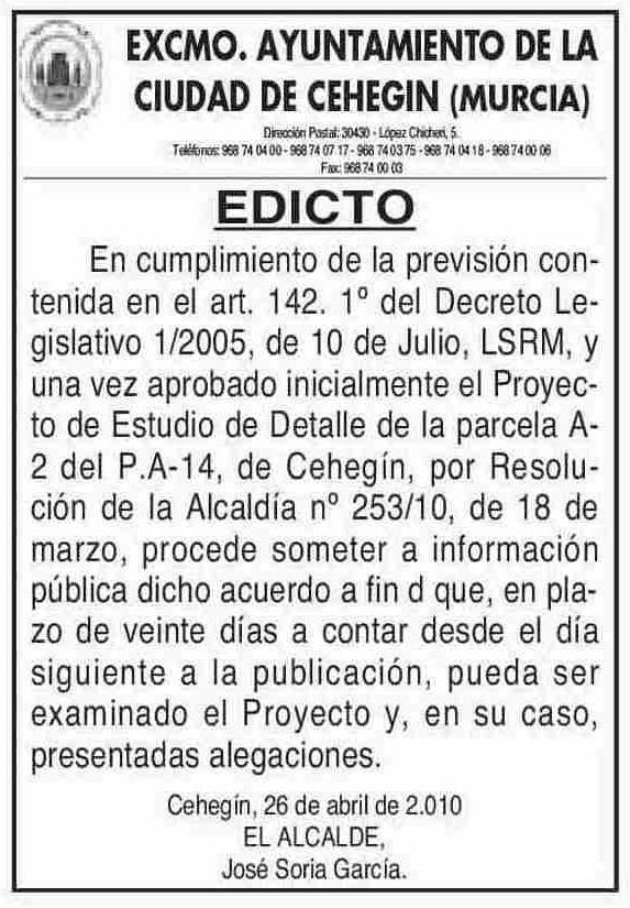 Natalea... ( ^ · ^ ): EDICTO