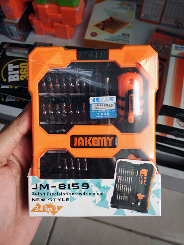 Jakemy Jm-8159 Obeng Set HP, Hardened Bit (Bor/Ulir), Torx Security TR6 ...