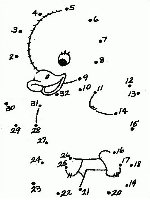 Draw joining dots duck | COLOR AREA