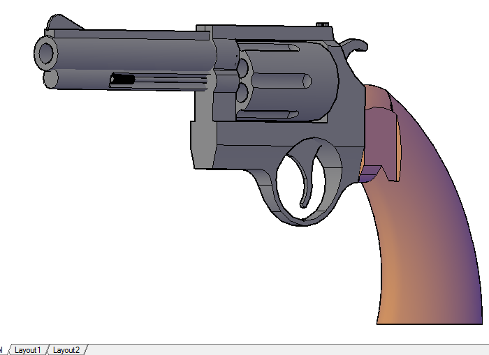 CAD designing: How to make a 3D revolver in autoCAD 2010