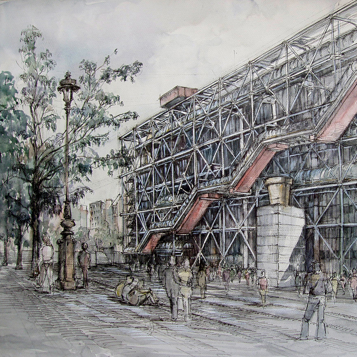 iNAGInation drawings: Centre Pompidou, Paris, 2004