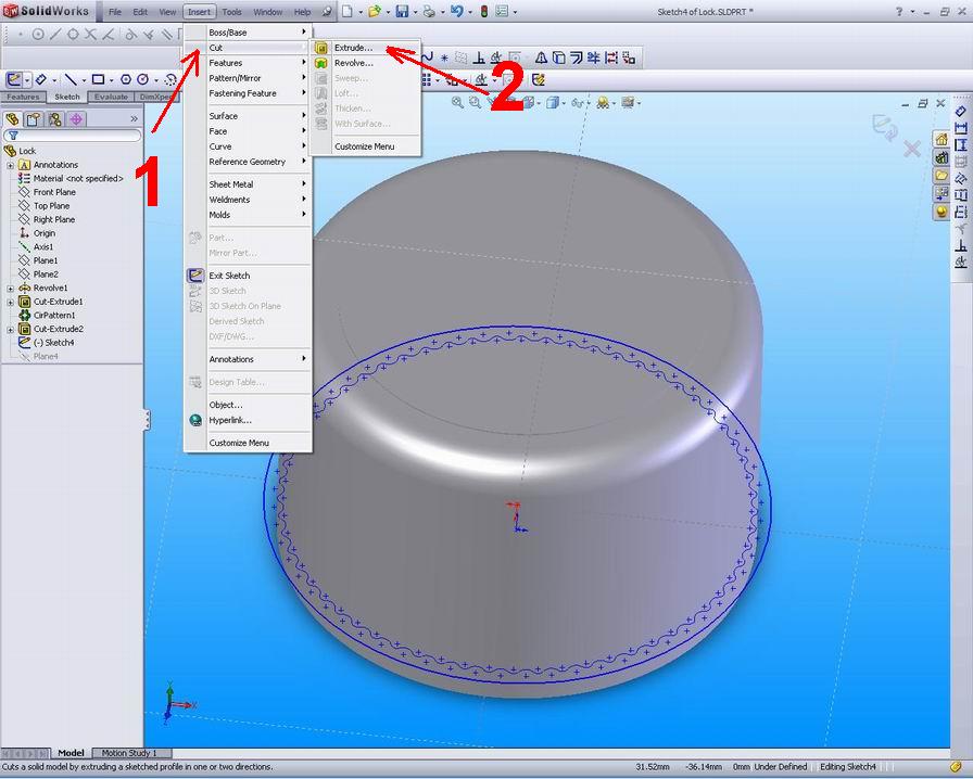 Solidworks 3d Extrude Cut Tutorial - 2D AUTOCAD 3D SOLIDWORKS