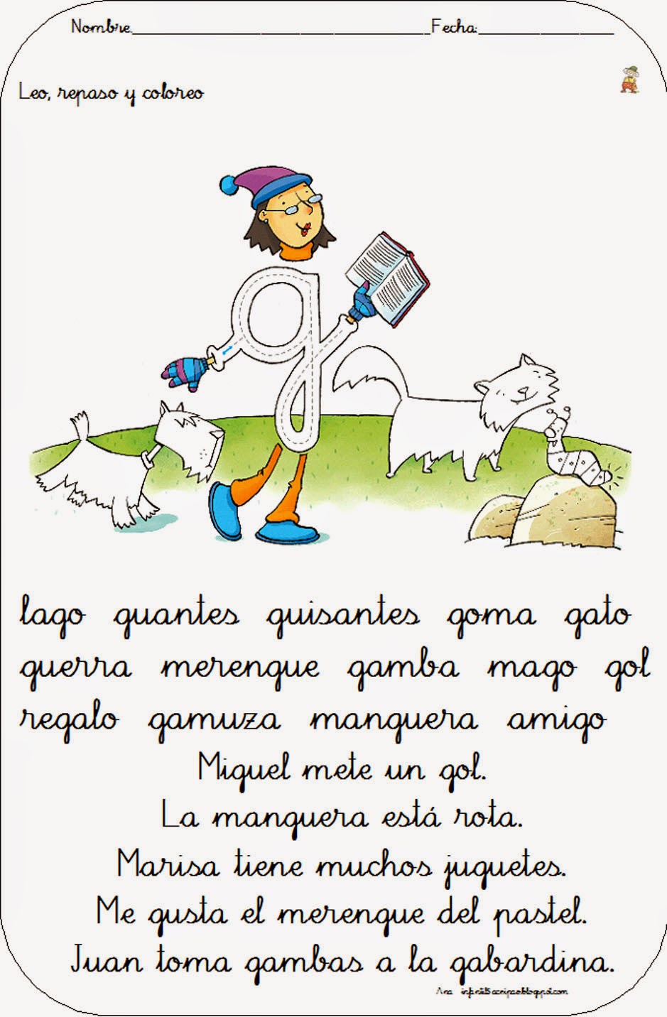 INFANTILES DE ANA V.: LA BIBLIOTECARIA G Y LOS SONIDOS GA, GO ,GU, GUE ...