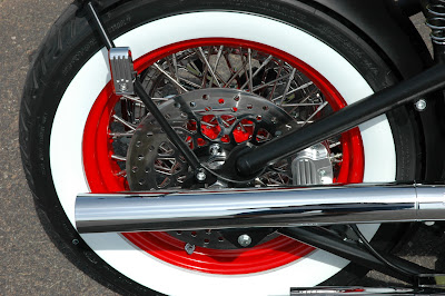 biker excalibur II: HARLEY POWERED RED WHEEL HOT ROD BOBBER by American ...