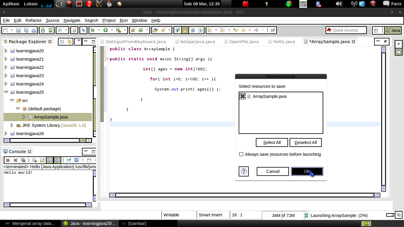 Indahnya berbagi ^_^: Mengenal array dalam java