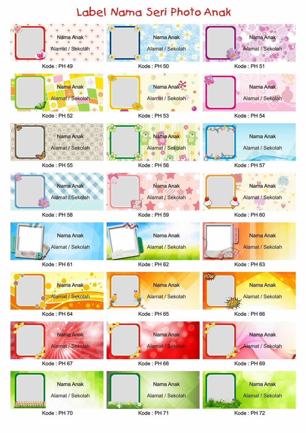 Ide Terbaru Stiker Nama Label, Gambar Stiker