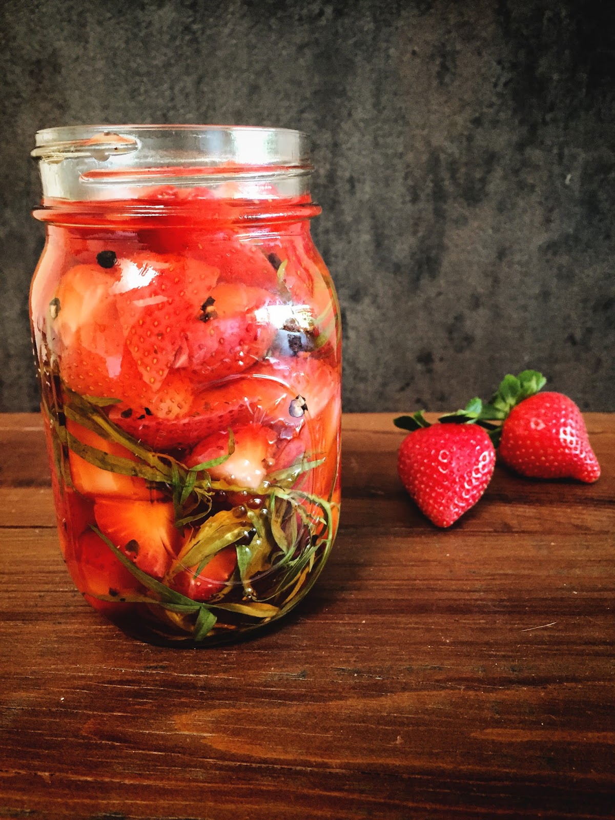 Quick Pickled Strawberries