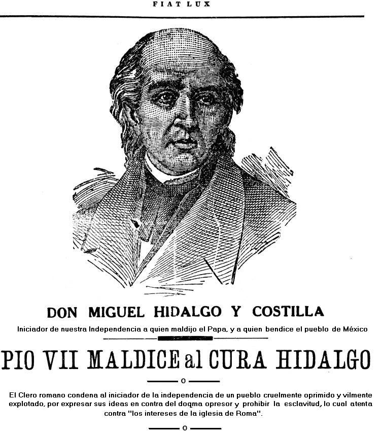 Paginas Mexicanas: Decreto de excomunión contra el cura Miguel Hidalgo ...