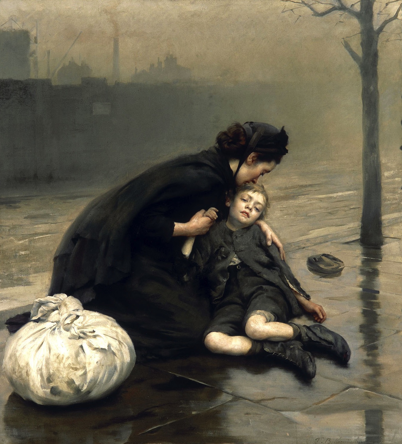 Thomas Kennington 1856-1916 | Homeless, 1890 | Tutt'Art@