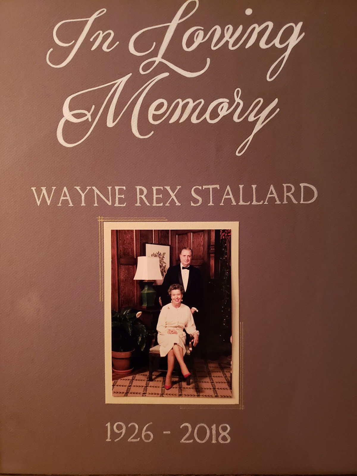 Fleeting Capture: RIP: Wayne Rex Stallard 1926-2018