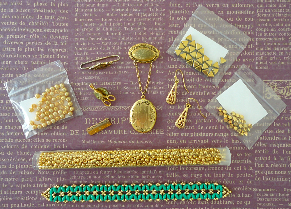 Linda's Crafty Inspirations: Gold Beads