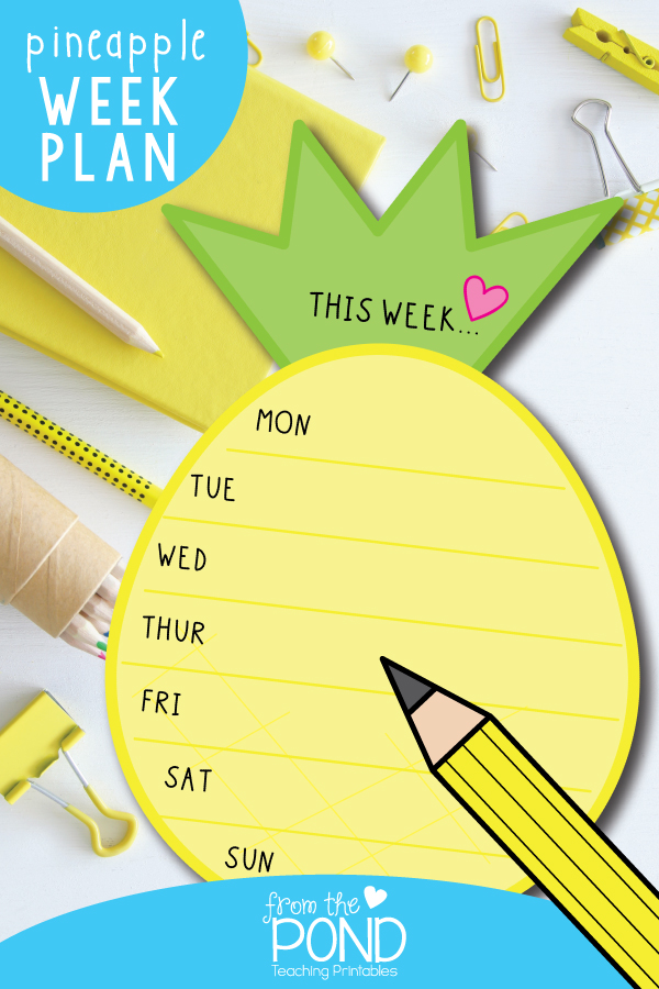Pineapple Wall Week Planner | From the Pond