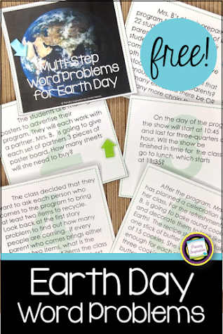 Primary Inspiration: Freebie! Multistep Word Problems for Earth Day