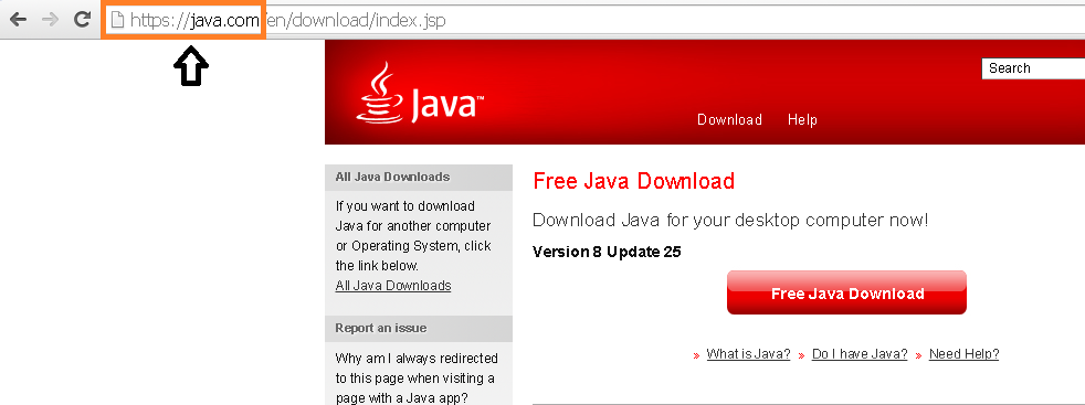 Display From The Fake Site Of Update Java Speed