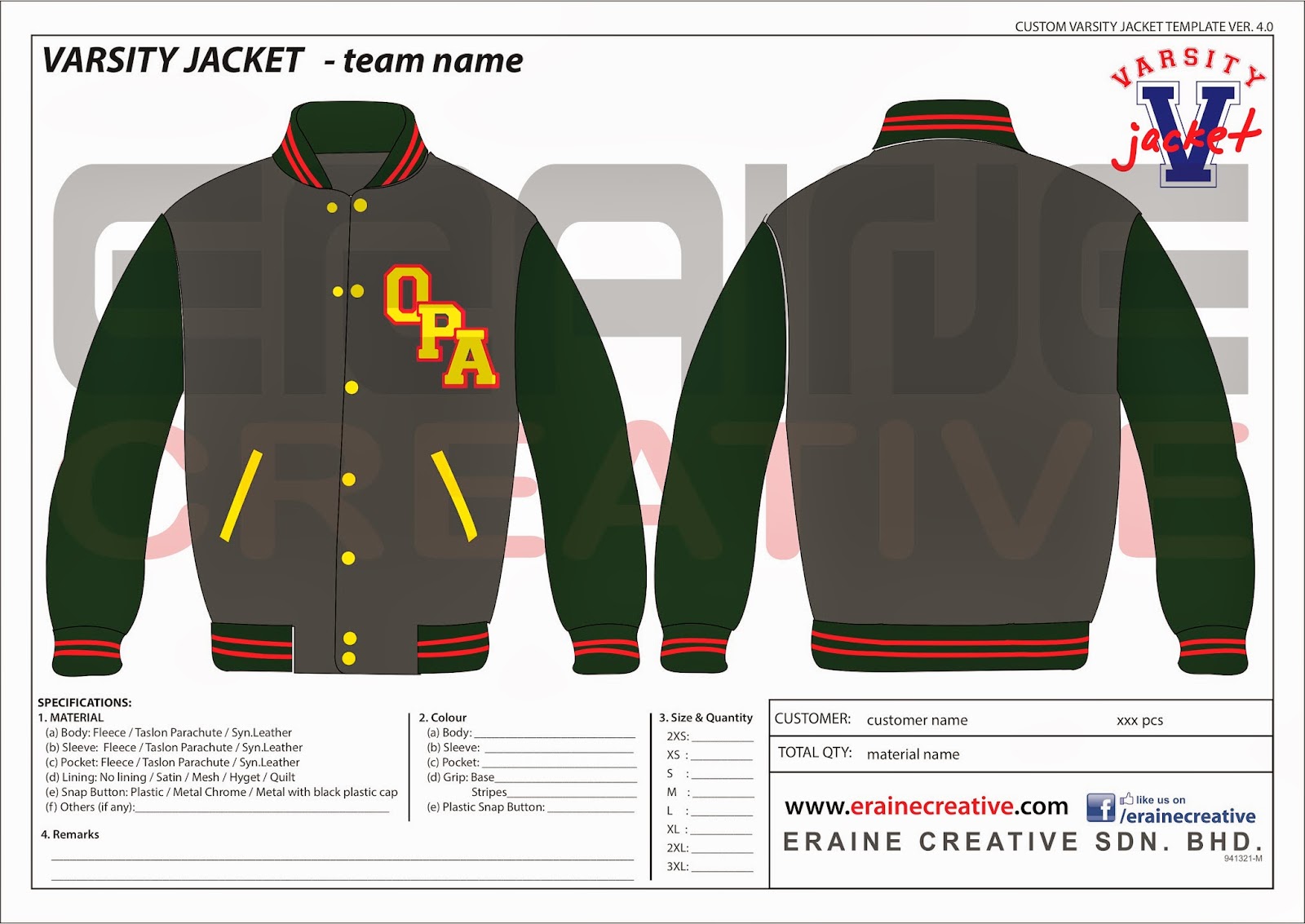 Hi !: Design Varsity Jacket for client (sample design)
