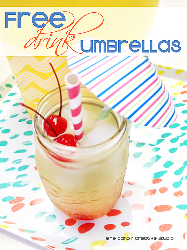 Eye Candy Creative Studio: FREEBIE :: Summer Drink Umbrellas