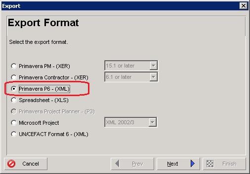 How to Export a Project and Include a Baseline in Primavera P6?