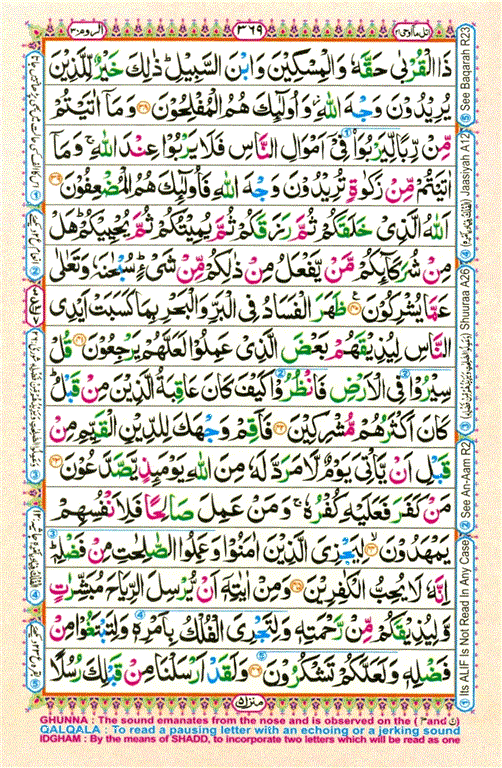 Gateway to Quran: Colour Coded Quran - Para 21