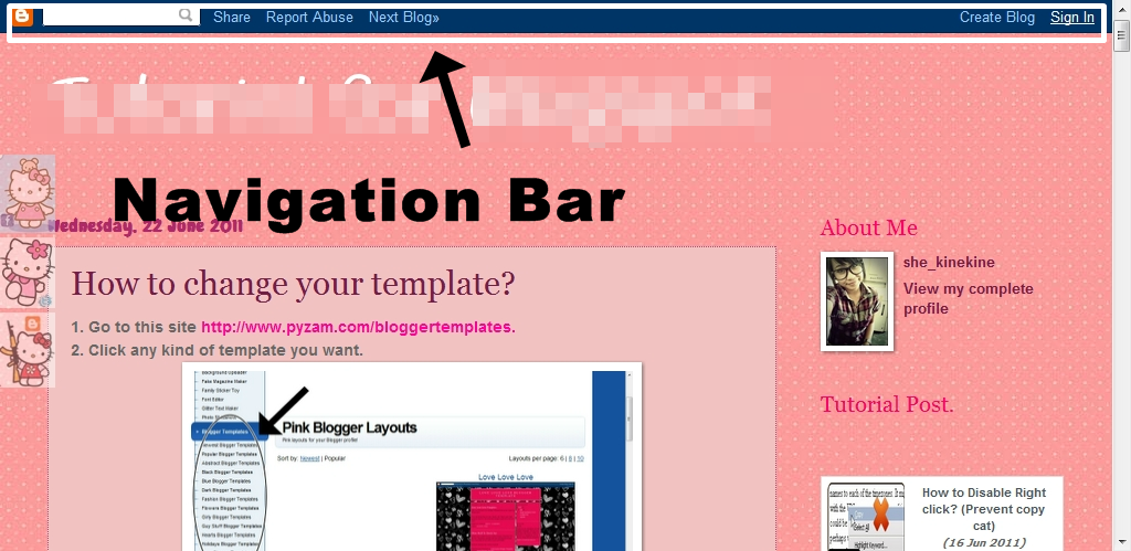Tutorial For Blogspot How To Remove Navigation Bar On Your Blogspot Tutorial For Blogspot How To Remove Navigation Bar On Your Blogspot