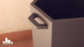 scrap wood city: DIY hexagonal waste bin