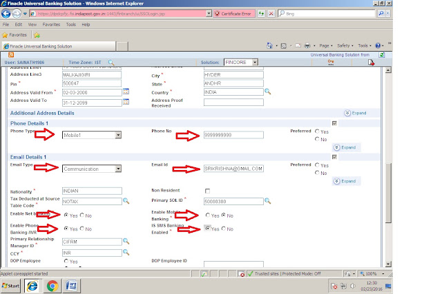 Procedure for Internet Banking,Mobile Banking and SMS Banking in DOP ...