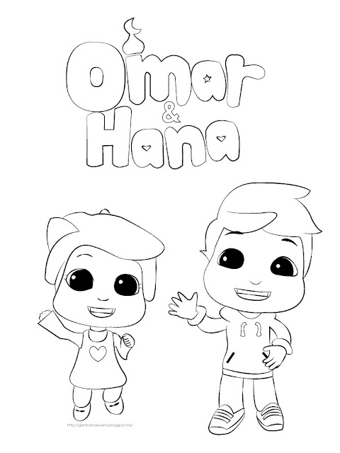 Omar And Hana Coloring Page Coloring Pages