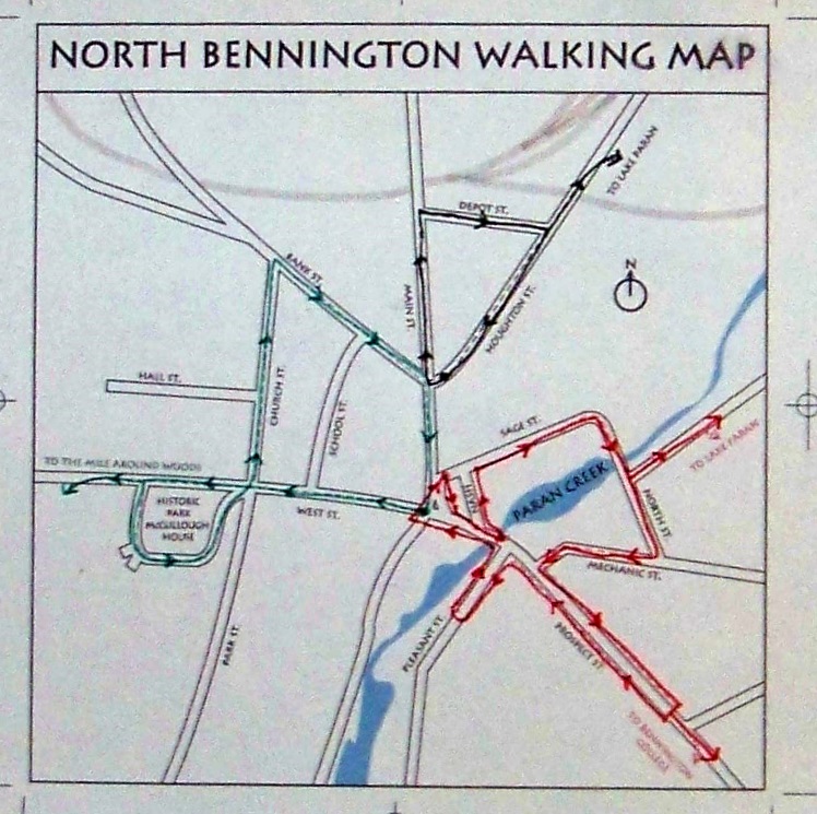 Jane Griswold Radocchia: 2011 map for N. Bennington walking tour