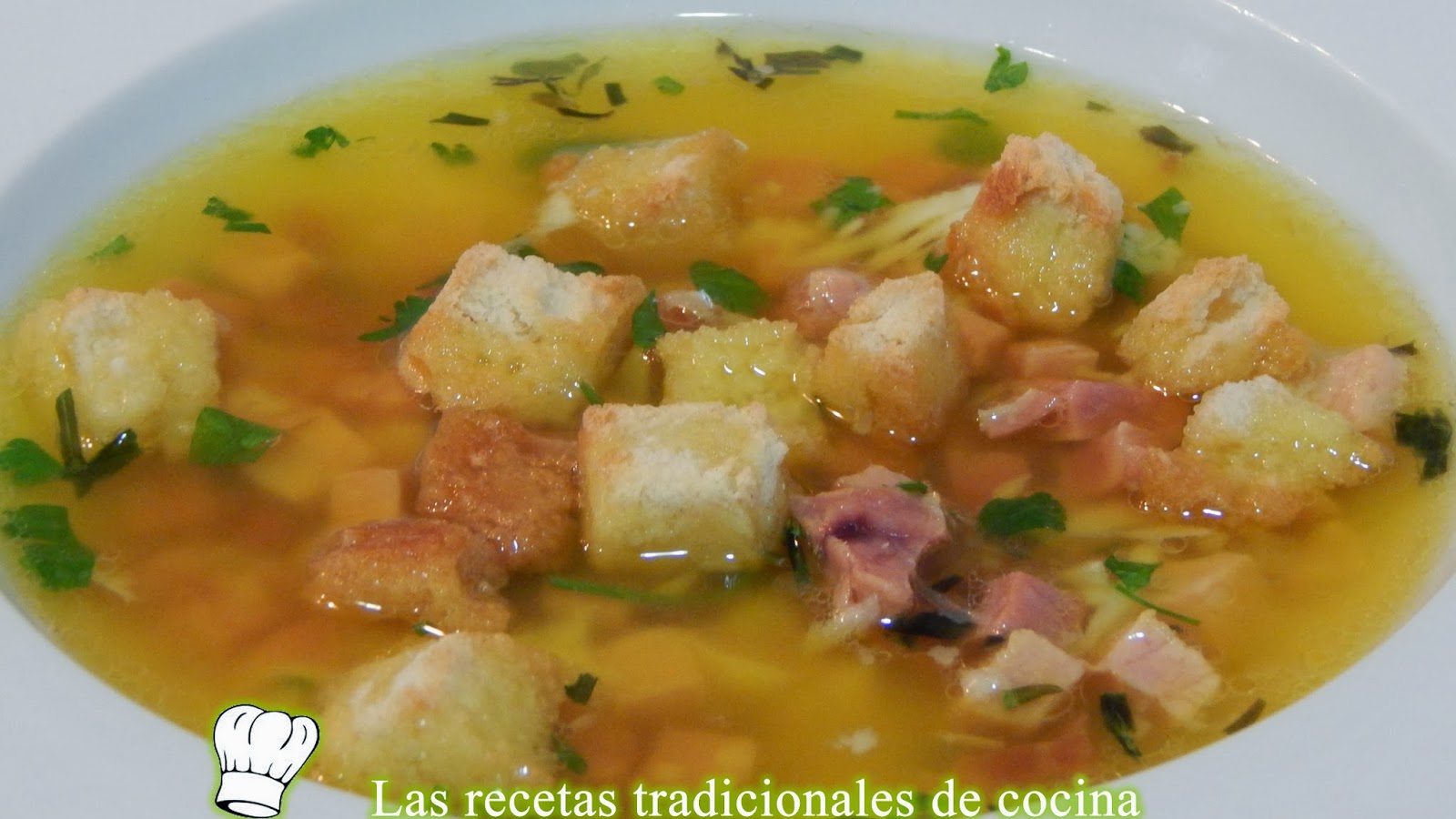 Receta de sopa de jamón