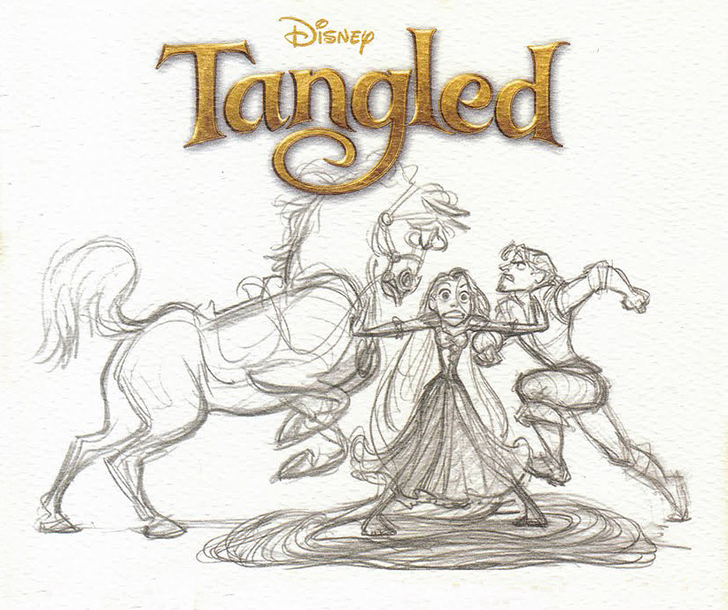 Living Lines Library: Tangled (2010) - Characters: Pascal & Maximus