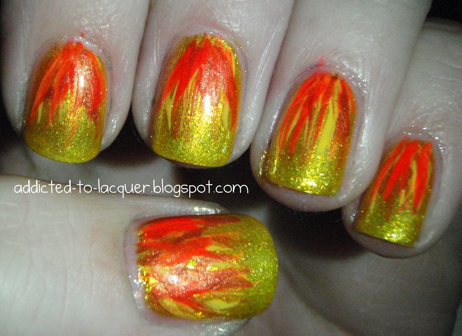 Addicted to Lacquer: Fire Manicure