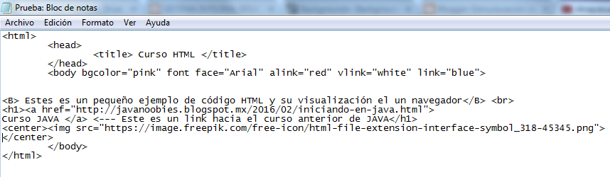 Estructuración de básica de HTML