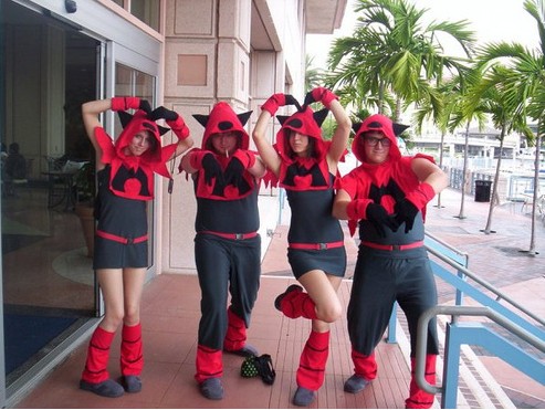 Pokemon Cosplay: Happy Pokemon Team Magma Grunt Cosplay