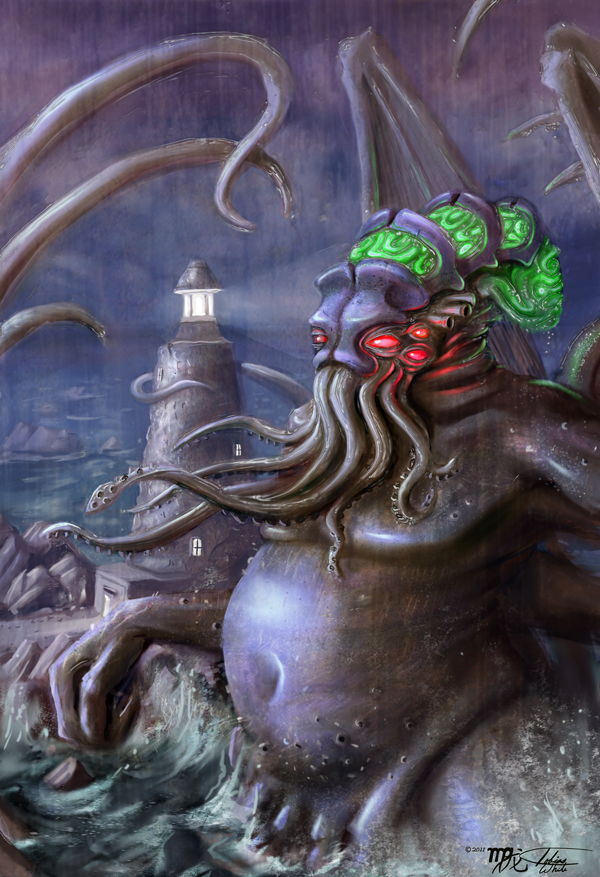 Artwork of Tobias White: Evolution of Cthulhu