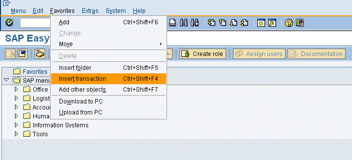 SAPhow: How To Add Favorites To SAP Main Menu