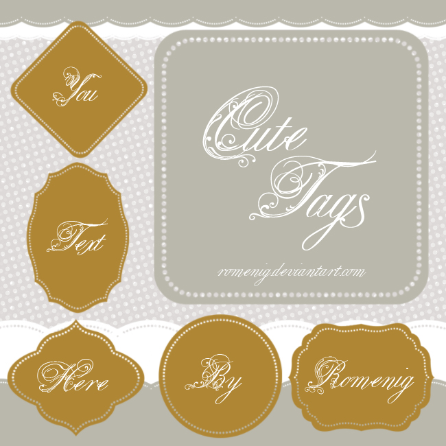 Efeito Photoshop: Cute Tags Brushes